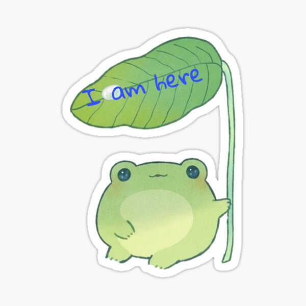 "Frog is here" Sticker for Sale by Glbhr123 | Redbubble