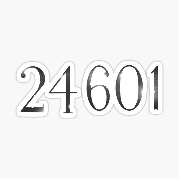 "24601" Sticker for Sale by Immobilization | Redbubble
