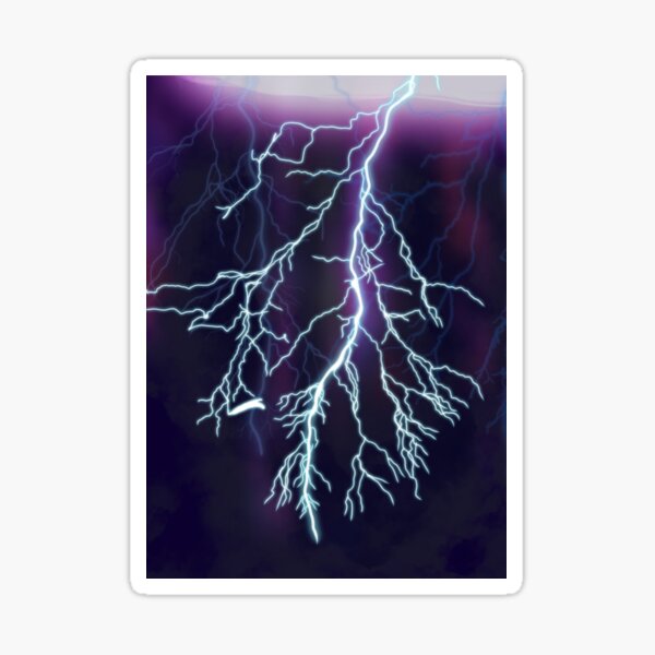 "Lightning " Sticker for Sale by gabbygoldberg | Redbubble