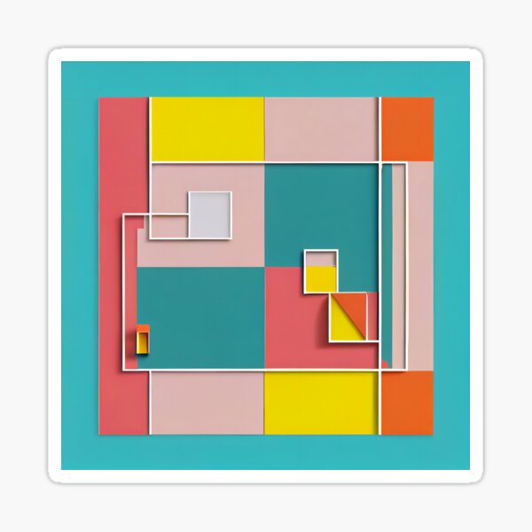 "Geometric shapes" Sticker for Sale by njiiz | Redbubble