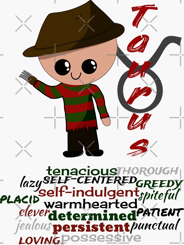 "Taurus Zodiac Horror Monster- funny, cute, april, may, zodiac, sign ...