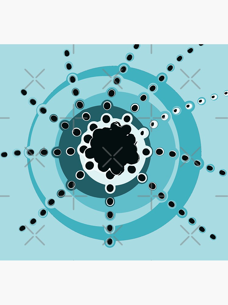 "Black Atoms" Sticker for Sale by Lartos | Redbubble