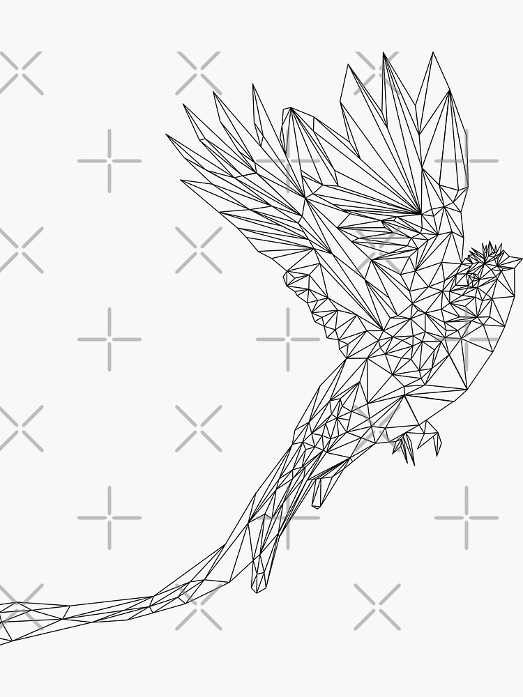 "Geometric Quetzal Outline" Sticker for Sale by MOULEOFFICIAL | Redbubble