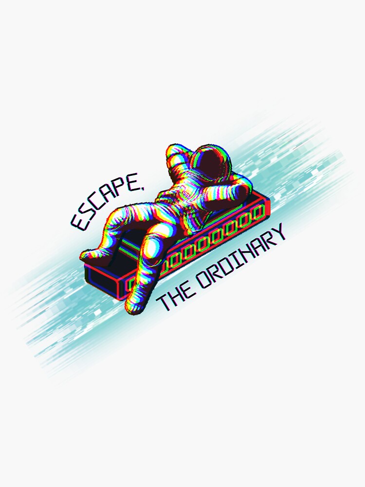 "Astronaut, escaping the ordinary" Sticker for Sale by ChaotiCreaters ...