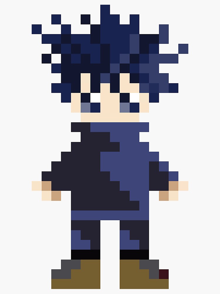 "Megumi Fushiguro Pixel Art" Sticker for Sale by kamilahyo | Redbubble
