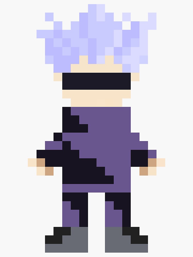 "Satoru Gojo Pixel Art" Sticker for Sale by kamilahyo | Redbubble