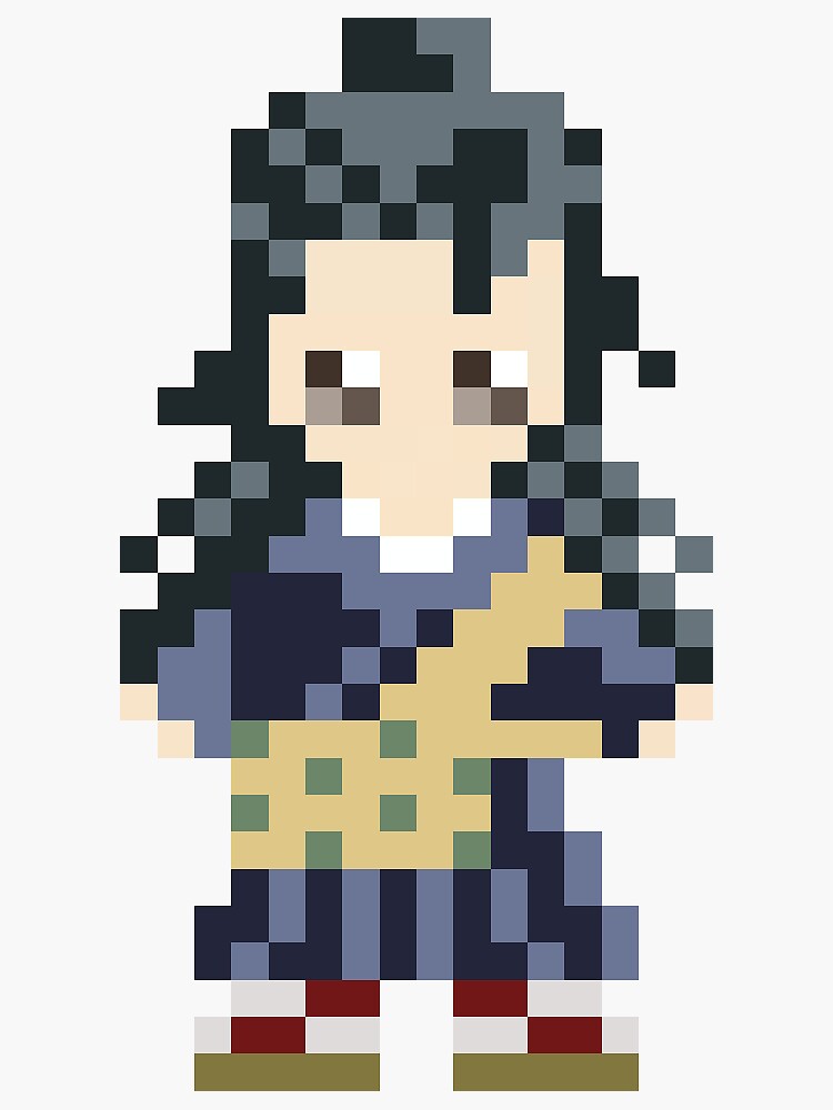 Suguru Geto Pixel Art Sticker For Sale By Kamilahyo Redbubble