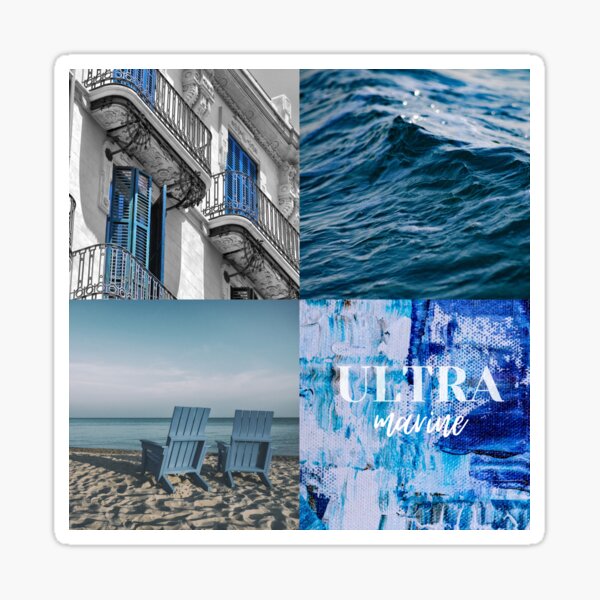 "Ultra marine blue summer sea design print" Sticker for Sale by ...