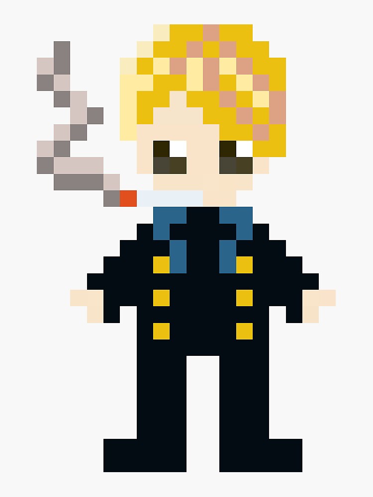 "Sanji Pixel Art" Sticker for Sale by kamilahyo | Redbubble