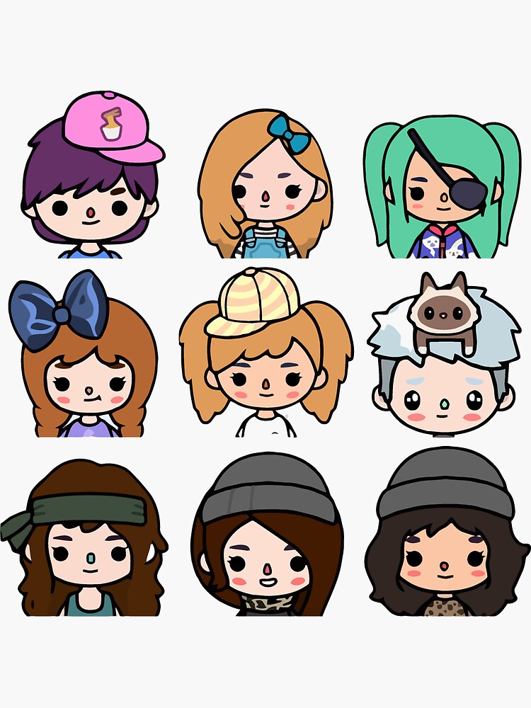 "Toca boca" Sticker for Sale by Teektok | Redbubble