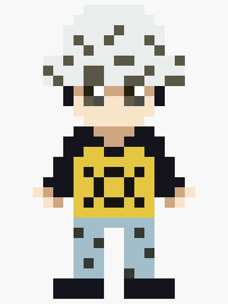 "Trafalgar D. Water Law Pixel Art" Sticker for Sale by kamilahyo ...