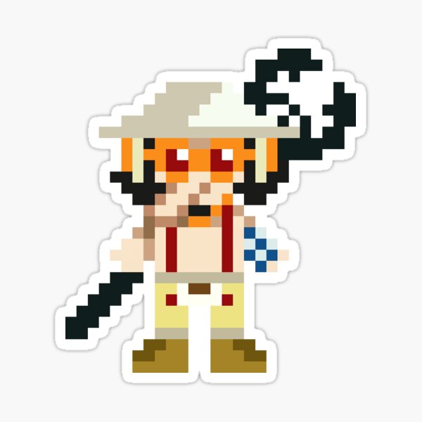 Pegatina «Usopp Ver.2 (Después de 2 años Timeskip) Pixel Art» de ...