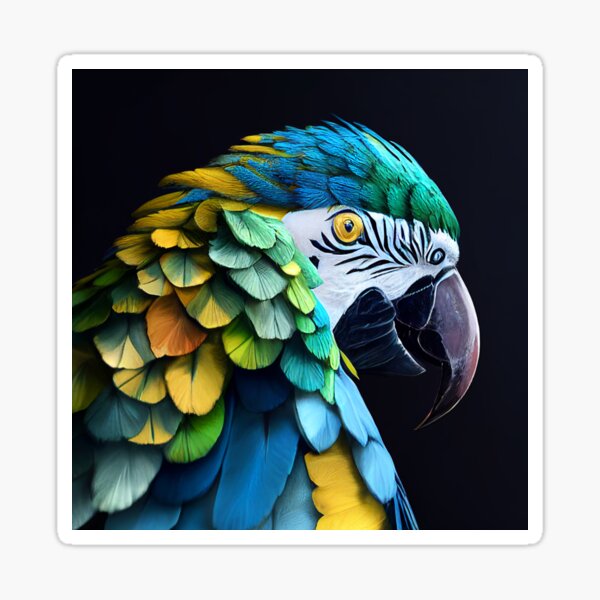 "Cute Parrot - Macaw Parrot " Sticker for Sale by ONORMAL | Redbubble