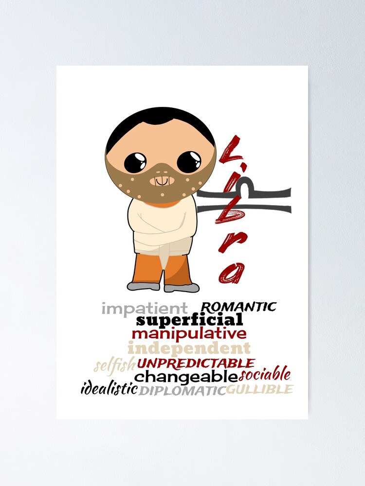 "Libra Zodiac Horror Monster- funny, cute, september, october, zodiac ...