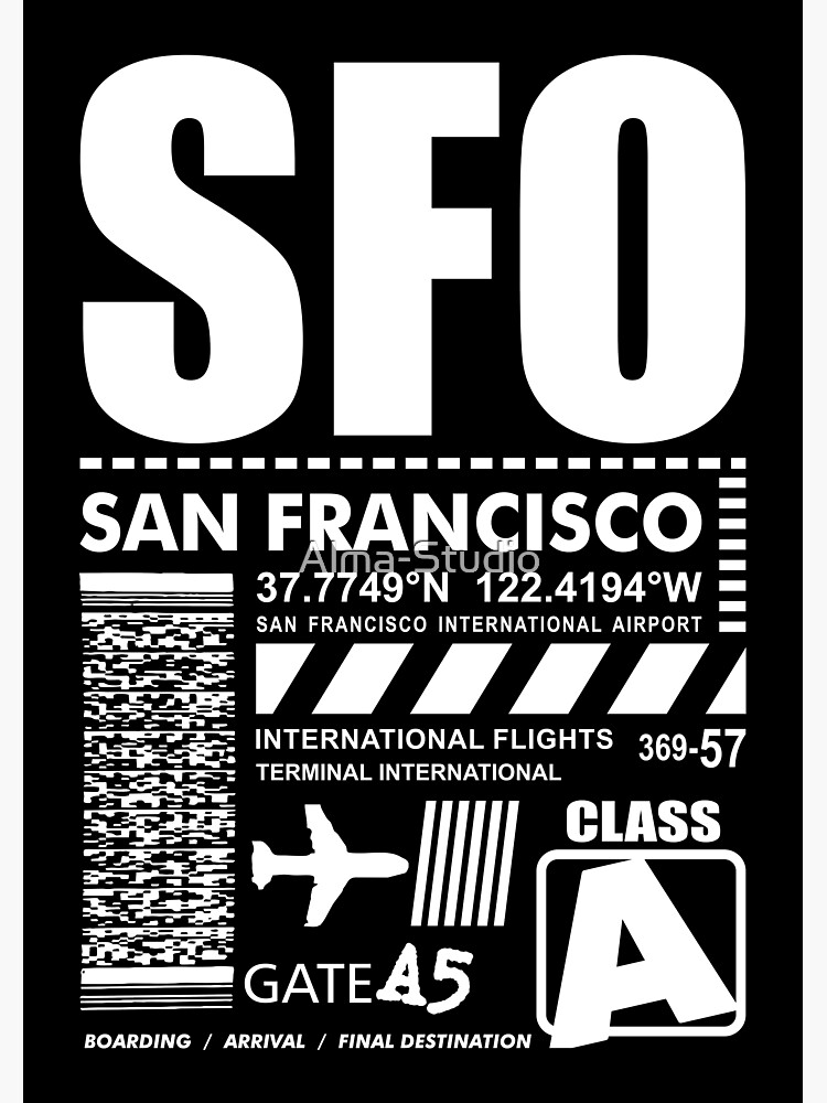 "San Francisco International Airport SFO" Sticker for Sale by Alma ...