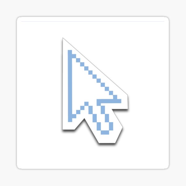 "Mouse - Blue and White Mouse Sticker" Sticker for Sale by mdstationery ...