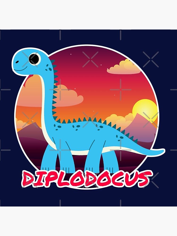 Poster « Diplodocus dessin animé », par gelvezg | Redbubble
