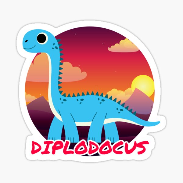 "Diplodocus Cartoon" Sticker for Sale by gelvezg | Redbubble