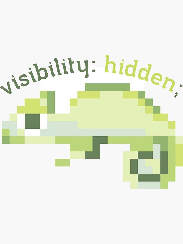 "CSS 8-bit Chameleon - Programming" Sticker for Sale by blushingcrow ...