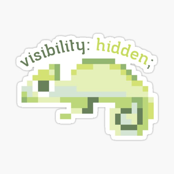 "CSS 8-bit Chameleon - Programming" Sticker for Sale by blushingcrow ...