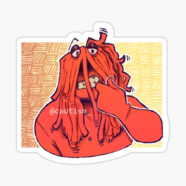 "red guy teeth" Sticker for Sale by cautism | Redbubble