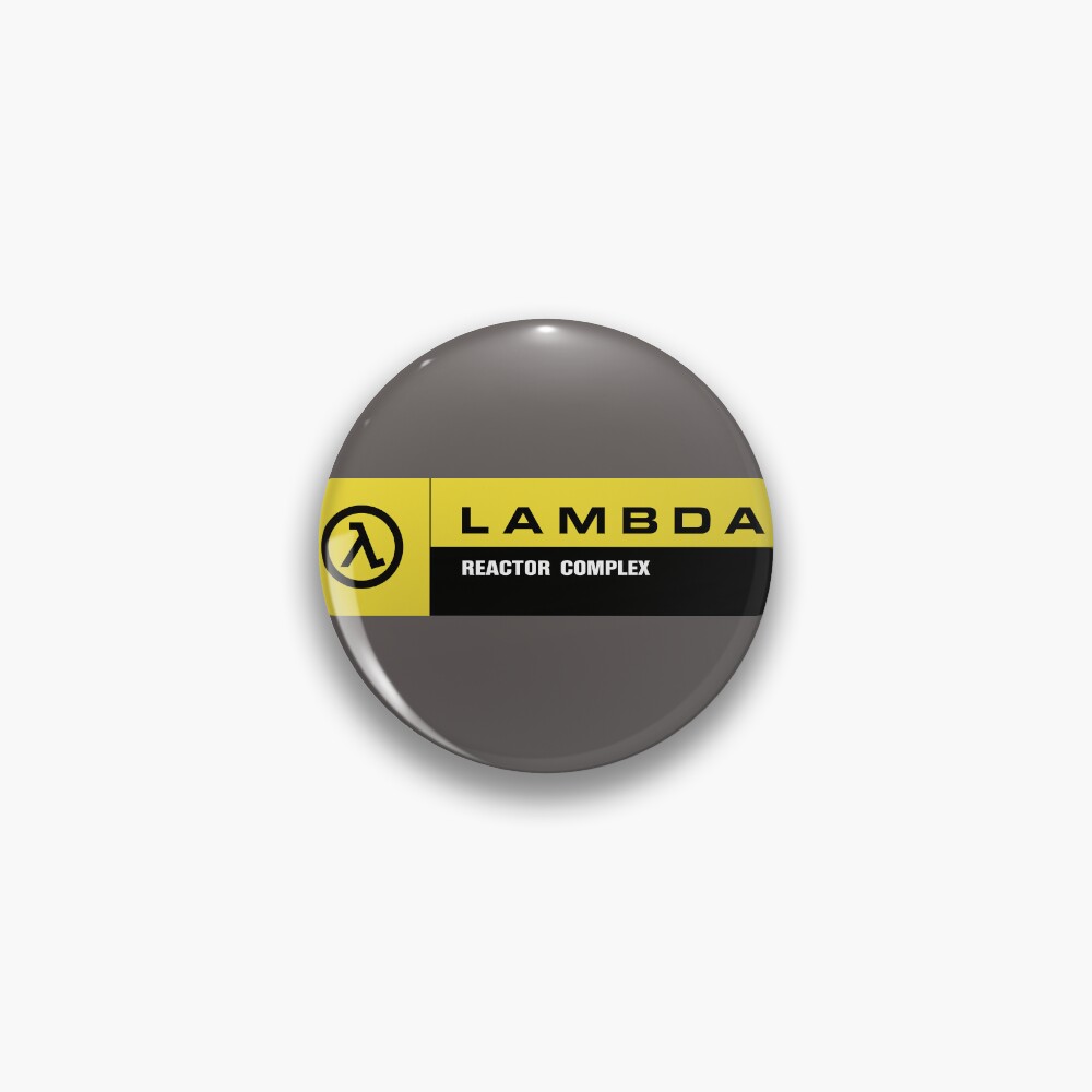 "Half-Life Lambda Complex Reactor Complex Signage - Yellow 1.6 CS" Pin for Sale by LGSmerch ...