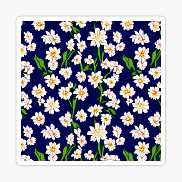 "white flower patterns" Sticker for Sale by ArteEterno | Redbubble
