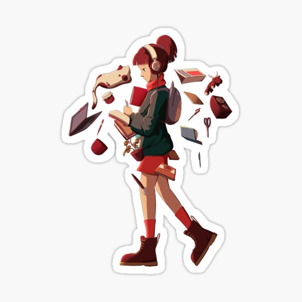 "Lofi Girl" Sticker for Sale by lara-kli | Redbubble
