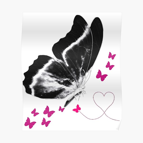 "Black butterfly" Poster for Sale by ilinabawlina | Redbubble
