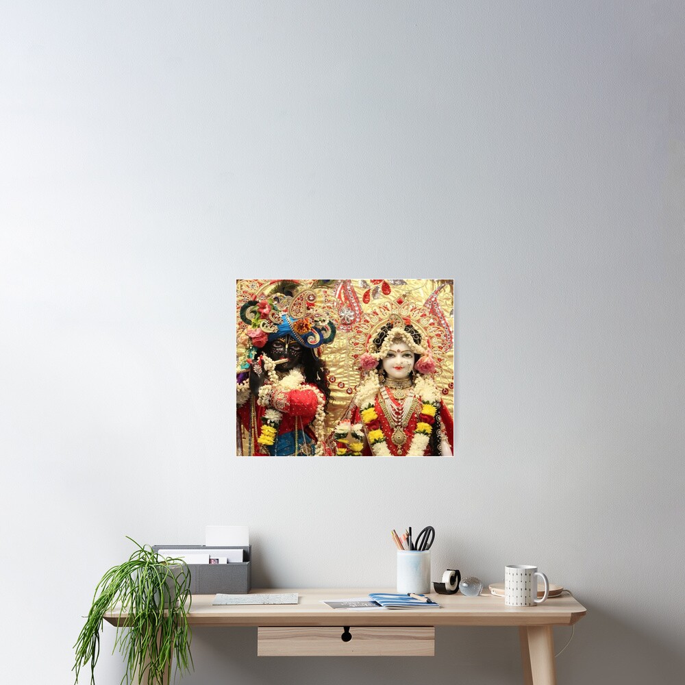 "Lord Krishna and Radha Rani, Iskcon deities" Poster for Sale by ...