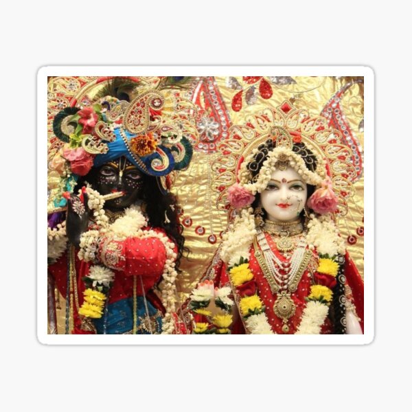 "Lord Krishna and Radha Rani, Iskcon deities" Sticker for Sale by ...