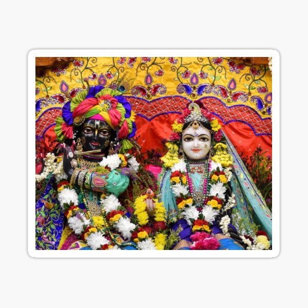 "Lord Krishna and Radha Rani, Iskcon deities" Sticker for Sale by ...