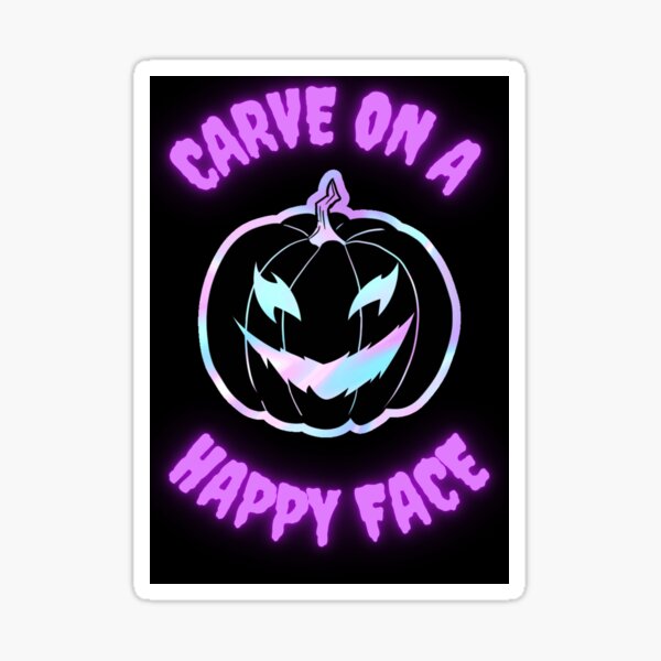 "Carve on a Happy Face" Sticker for Sale by Ficti0nJunkie | Redbubble
