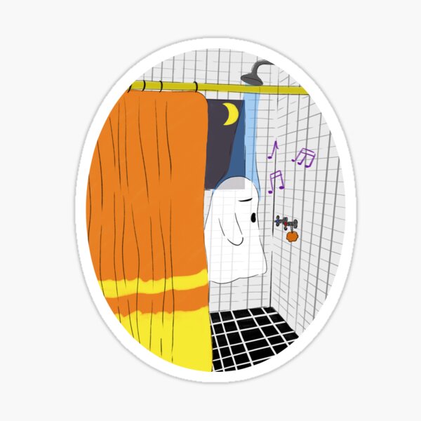 "Ghoulish Shower" Sticker for Sale by Jupitersaurusxd | Redbubble