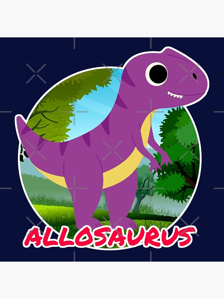 "Allosaurus Cartoon" Poster for Sale by gelvezg | Redbubble