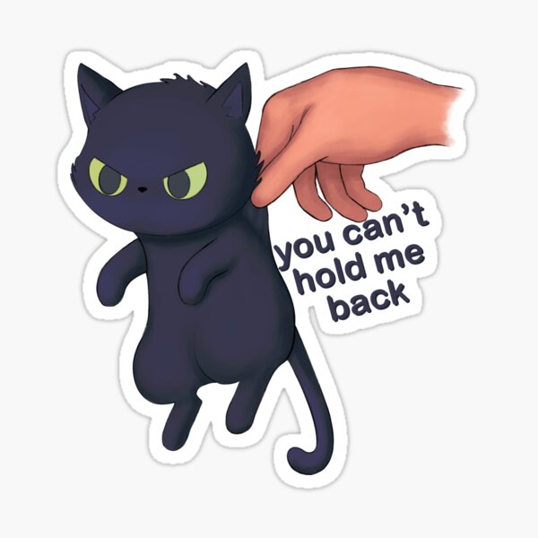 "Feisty kitten" Sticker for Sale by ScoopieWasHere | Redbubble