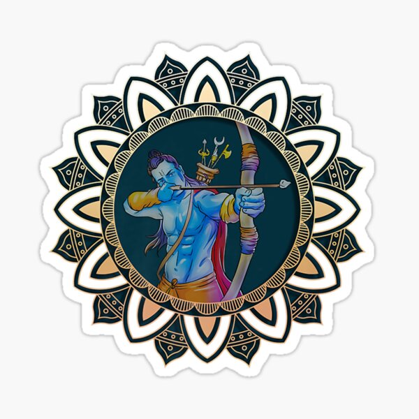 "Gifts for Hindus Hinduism Dussehra Vijayadashami - God Rama" Sticker ...