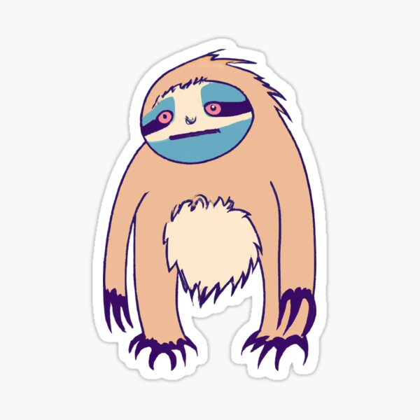 "Sloth Monster" Sticker for Sale by EggheadK8 | Redbubble