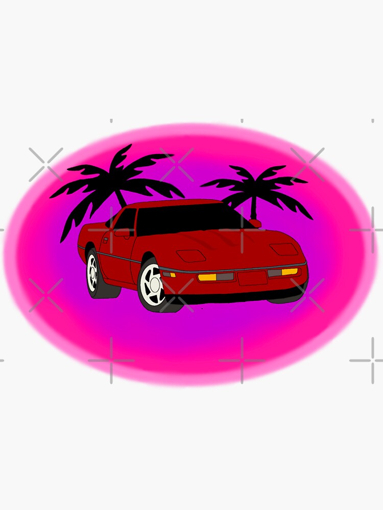 "Retro Style C4 Corvette" Sticker for Sale by That-Green-Ford | Redbubble