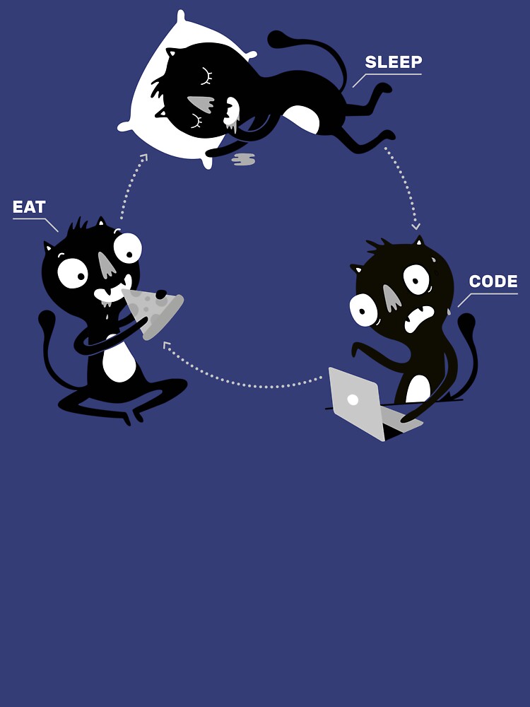 "Sleep, Code, Eat - Programming" T-shirt for Sale by blushingcrow ...