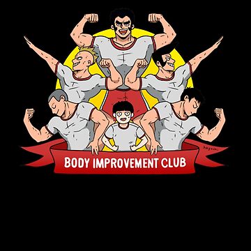 "Body Improvement Club!" Sticker for Sale by rachelerican3w | Redbubble