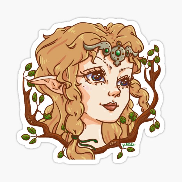 "Woodland Elf Girl" Sticker for Sale by Syncearia | Redbubble