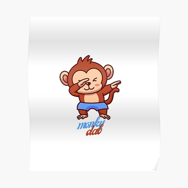 "monkey dab funny animal" Poster for Sale by dovanova | Redbubble