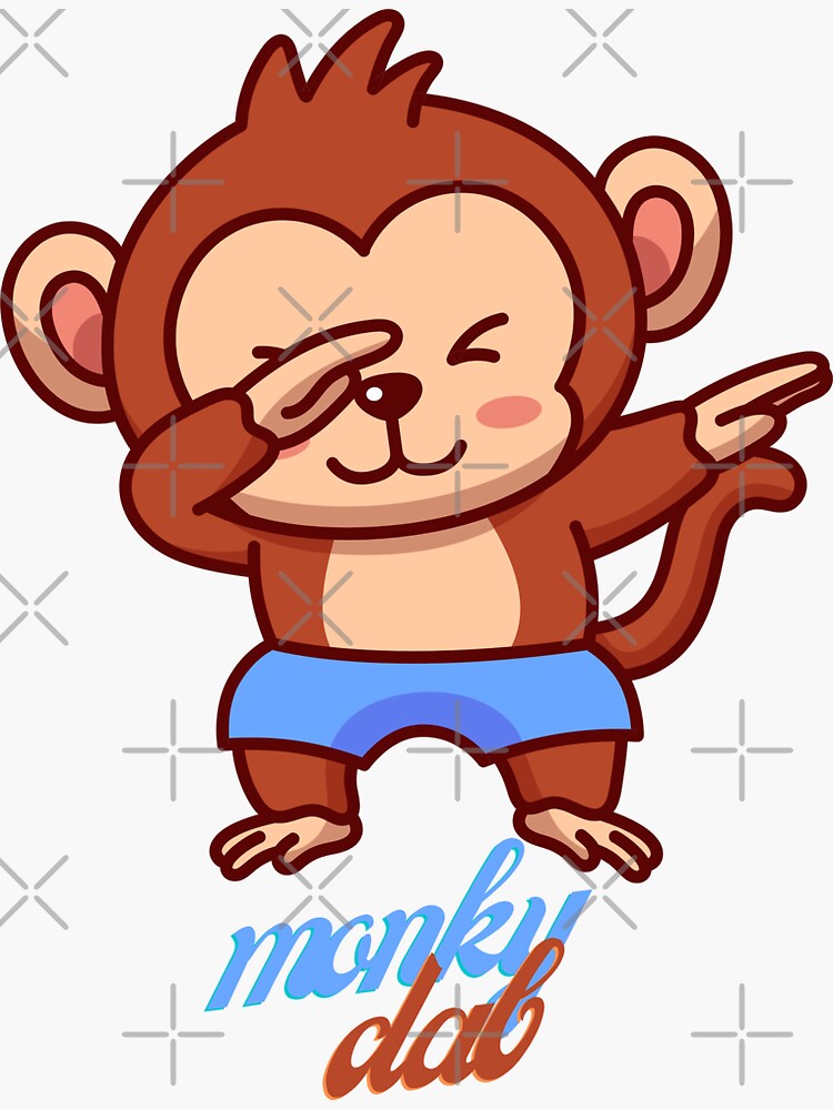 "monkey dab funny animal" Sticker for Sale by dovanova | Redbubble