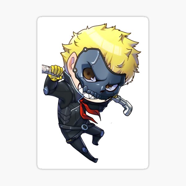 "Ryuji Sakamoto Skull Persona 5 Artwork" Sticker for Sale by hondart ...