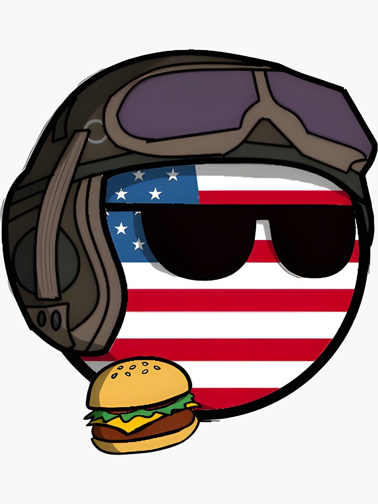 "Usaball and hamberger" Sticker for Sale by HseyiSchult | Redbubble
