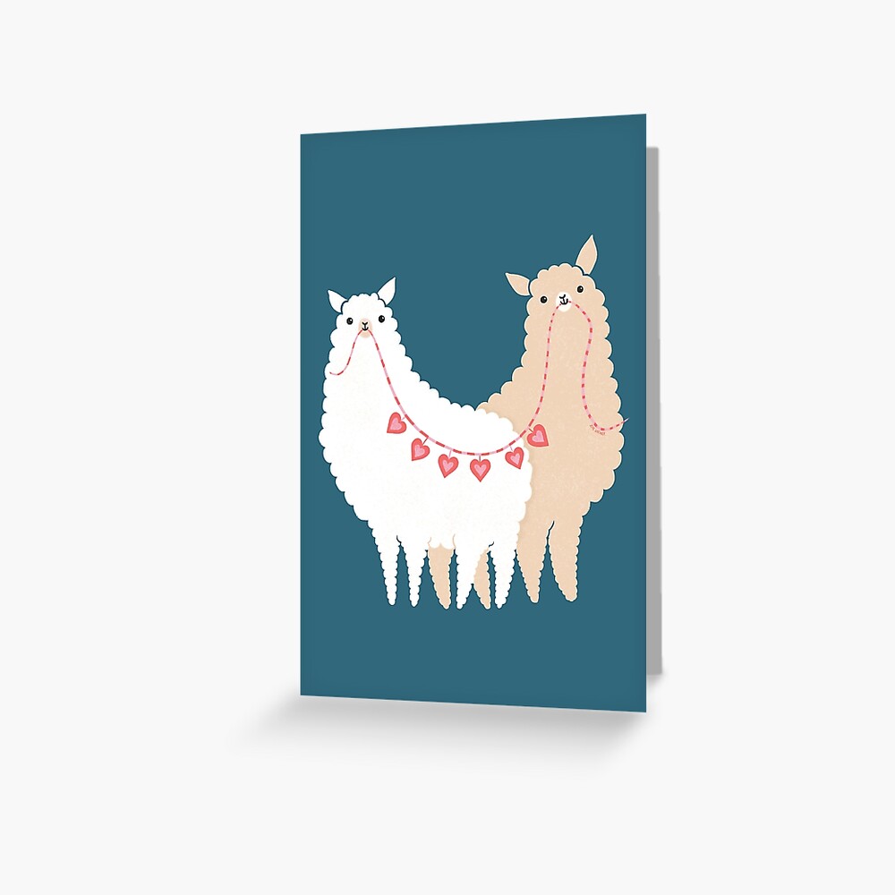 "Alpaca Sweethearts" Greeting Card by zoel | Redbubble
