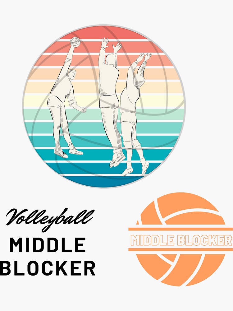 "Volleyball Middle Blocker Sticker Pack" Sticker for Sale by VBstuff ...