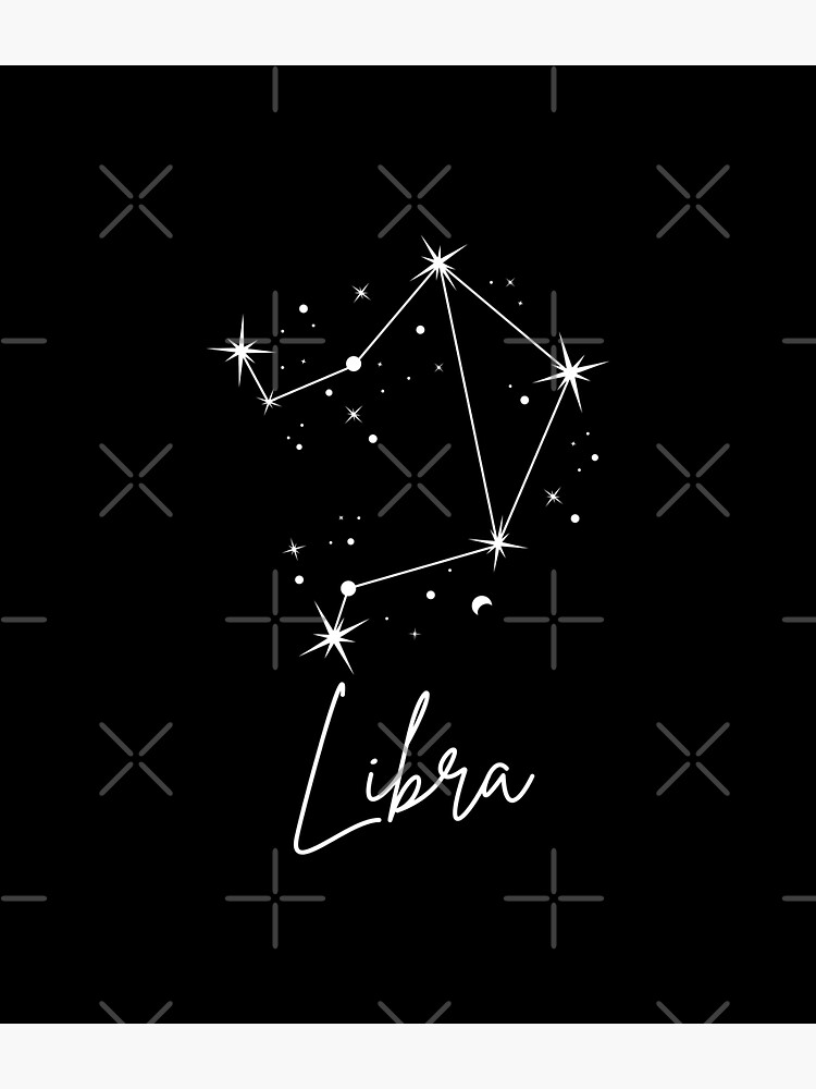 "Libra Zodiac Sign Constellation Design" Sticker for Sale by ...