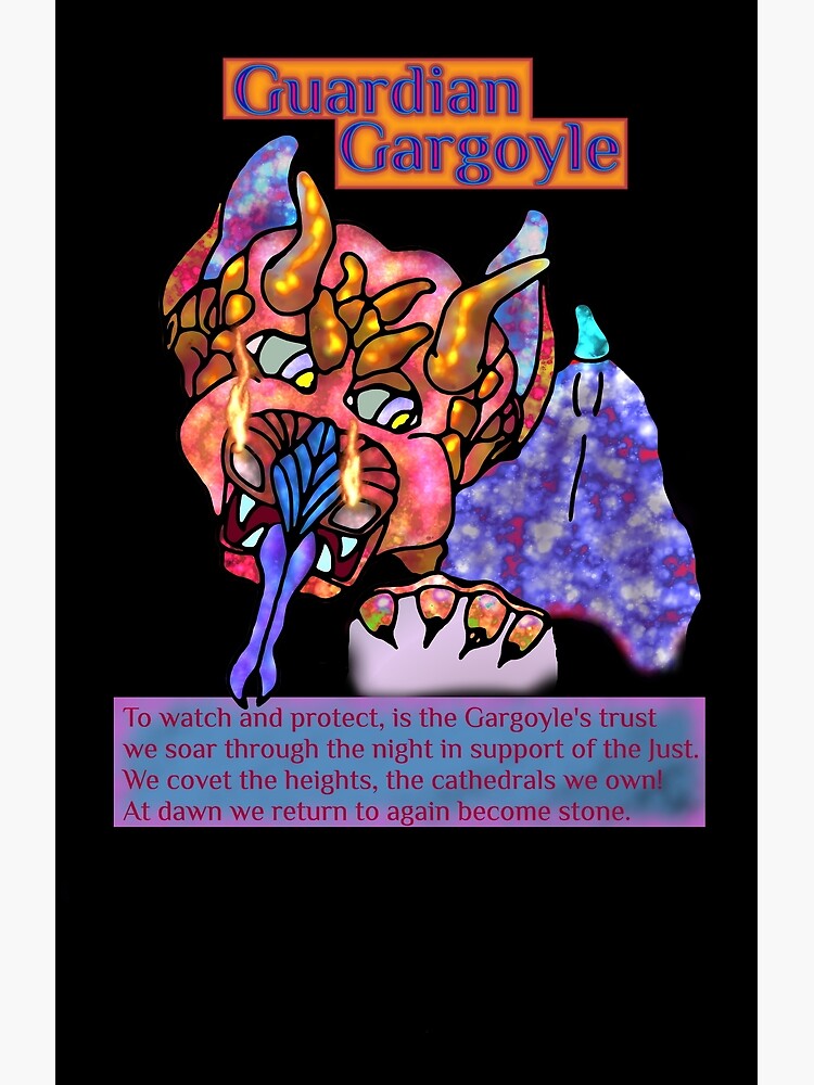 "Guardian Gargoyle" Poster for Sale by VanReese | Redbubble
